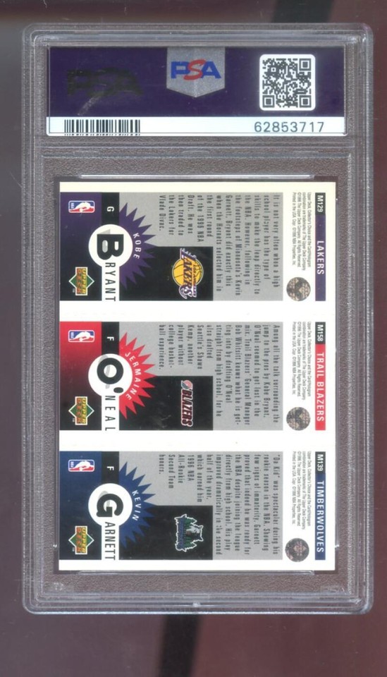 1996-97 Collector's Choice Mini Kobe Bryant Kevin Garnett O'Neal ROOKIE ...