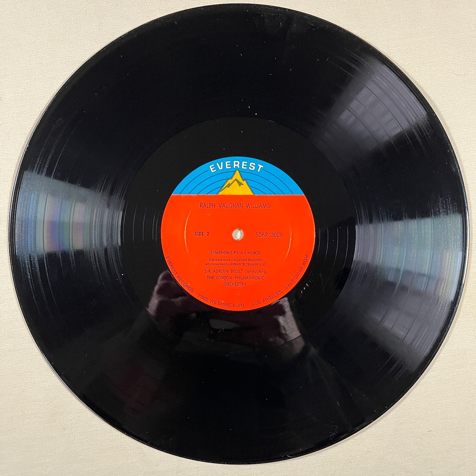 WILLIAMS Symphony No. 9 In E Minor 1974 Vinyl LP Everest SDBR 3006 - VG+ | eBay