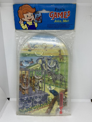 Vintage Pinball Game Pocket Mini Fun’nGames Collectible Animal Theme ...