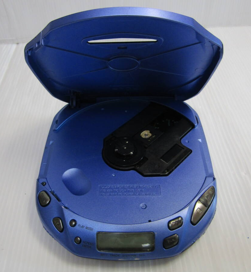 Sony D-E404 Portable CD Player Walkman Compact Deck Recorder Blue 1999 ...