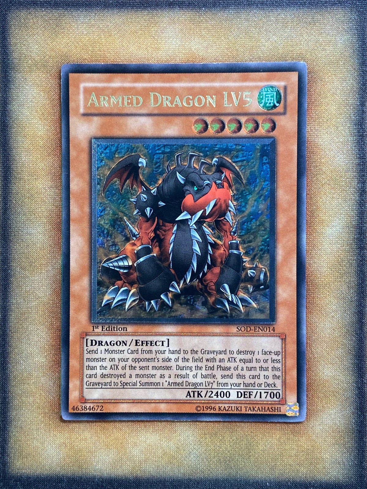 Yugioh Armed Dragon LV5 SOD-EN014 Ultimate Rare 1st Edition NM | eBay