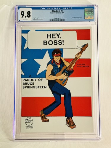 Hey, Boss #1 * 1986 * Bruce Springsteen * Born In The USA * Fire * CGC ...