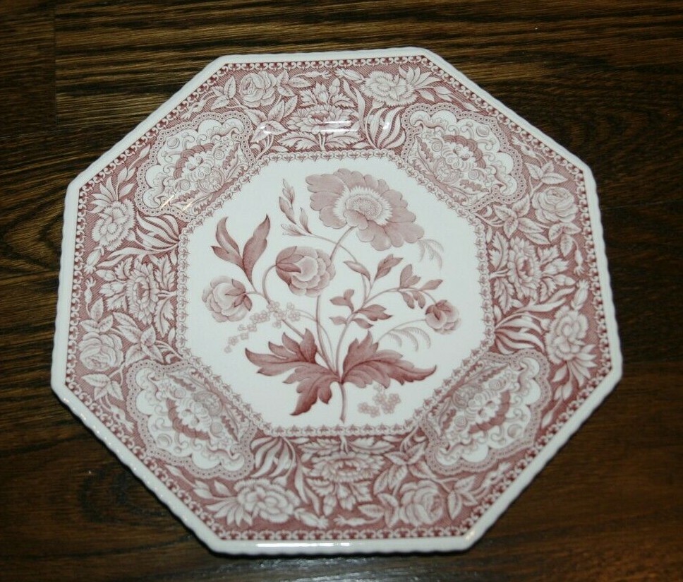 SPODE THREE OCTAGONAL CRANBERRY PLATES- SPODE ARCHIVE COLLECTION | eBay