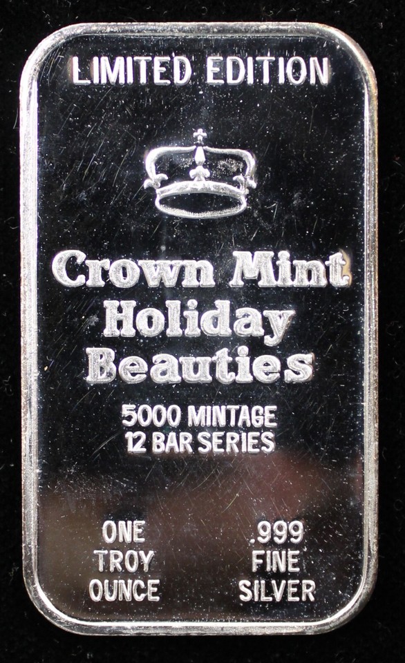 1984 Happy New Year - Crown Mint Holiday Beauties .999 Fine 1oz Silver ...