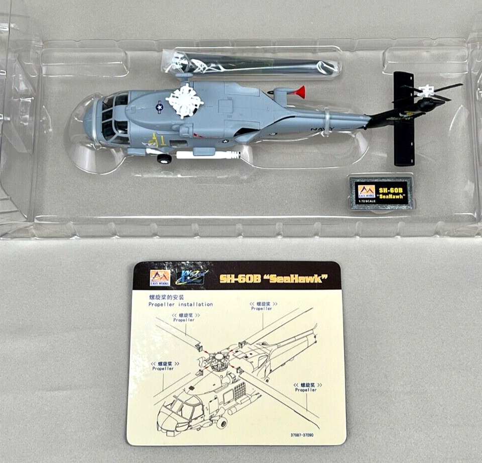 Easy Model SH-60B SeaHawk USN HSL-41 Helicopter 1/72 Scale Model 37087 ...
