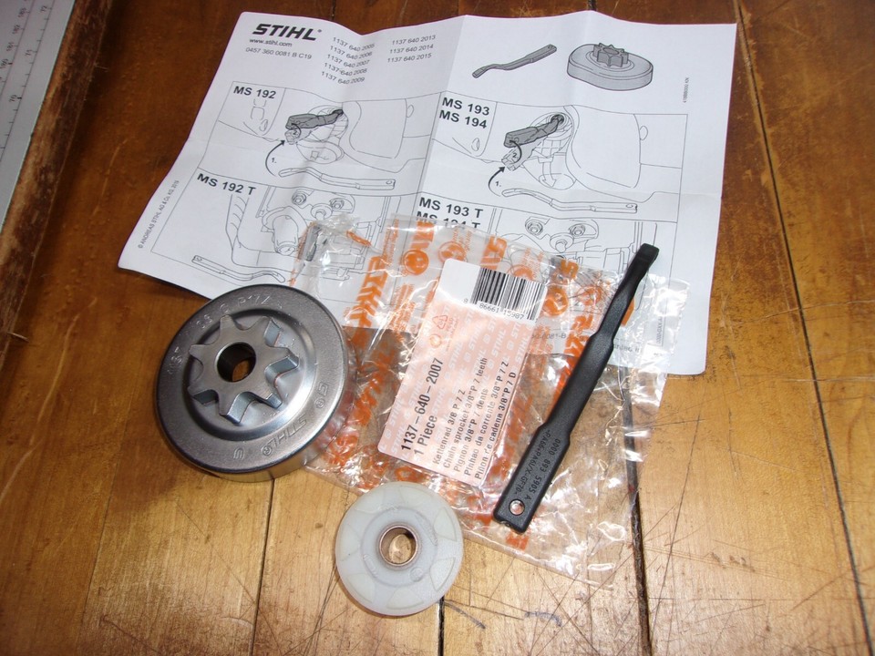 Stihl OEM MS192T Spur Sprocket Picco 3/8" 7T 1137-640-2007 MS 194T 193T ...