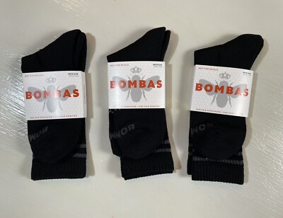 NEW Bombas x 3 Pair Set M Calf Crew Socks Bee Better Men 6 - 9 Women 7 ...
