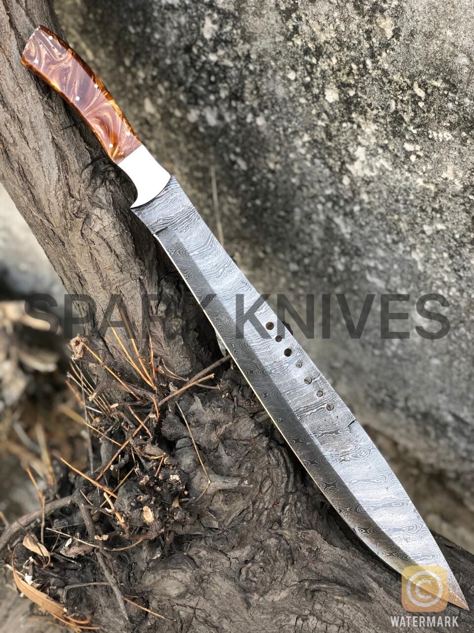 SPARK CUSTOM HANDMADE BOOK OF ELI MACHETE DAMASCUS STEEL MOVIE SWORD | eBay