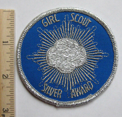 Vintage Girl Scout Pre-2011 BLUE Cadette SILVER AWARD PATCH Highest ...