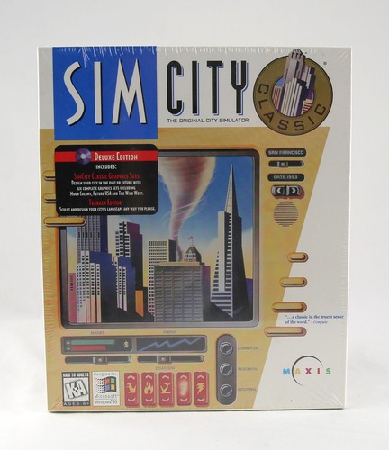 SEALED 1995 SIM City Classic Deluxe Edition Maxis Big Box PC | eBay