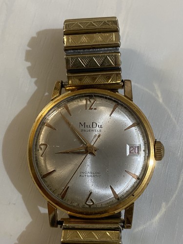 Vintage 1960s Automatic MuDu 25 Jewels Incabloc Wristwatch | eBay UK