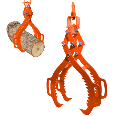 4 Claw Log Lifting Tongs Heavy Duty Steel Grapple Timber Claw Felling ...