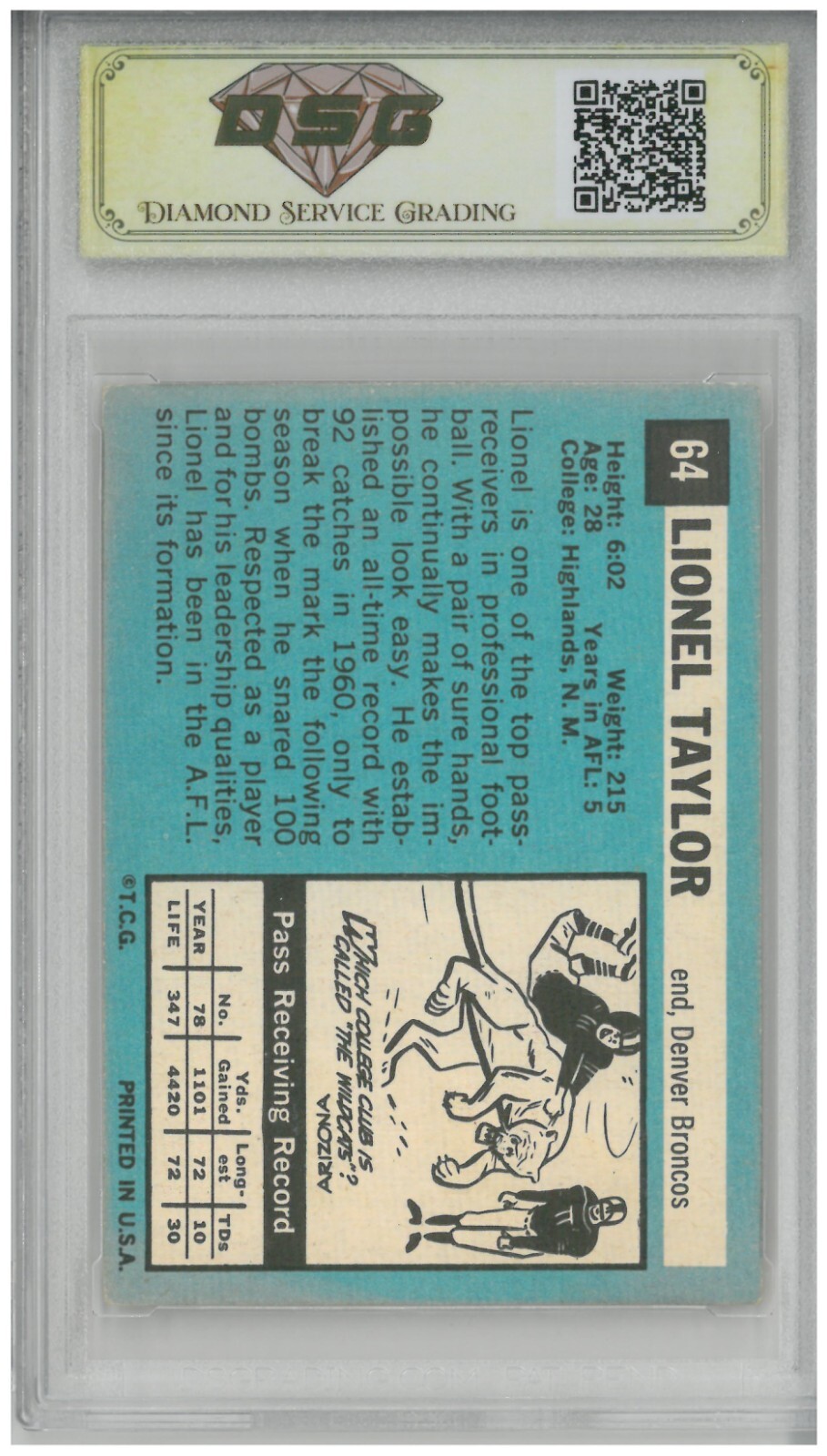 1964 Topps - Lionel Taylor #64 for sale online | eBay