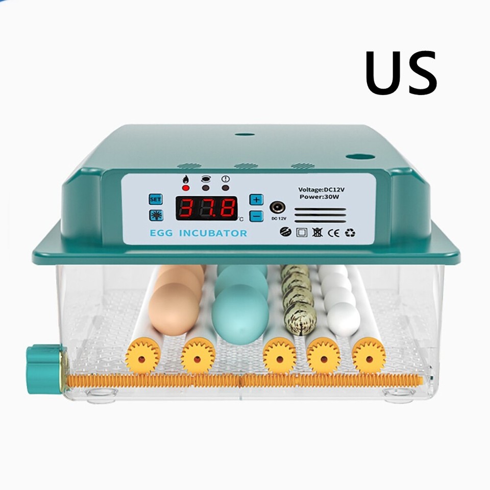 16/36 Eggs Incubator Digital Automatic Turner Hatcher Chicken Egg Temp ...