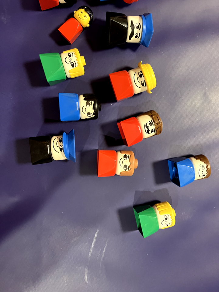 14 vintage lego duplo people square base mustache police man | eBay
