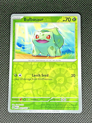 Bulbasaur 001/165 Sv: Scarlet & Violet 151 Reverse Holo | eBay