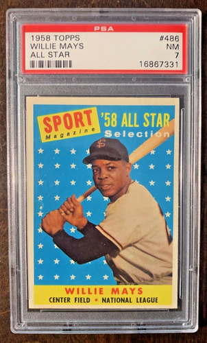 1958 Topps #486 Wllie Mays All Star PSA 7 NM | eBay