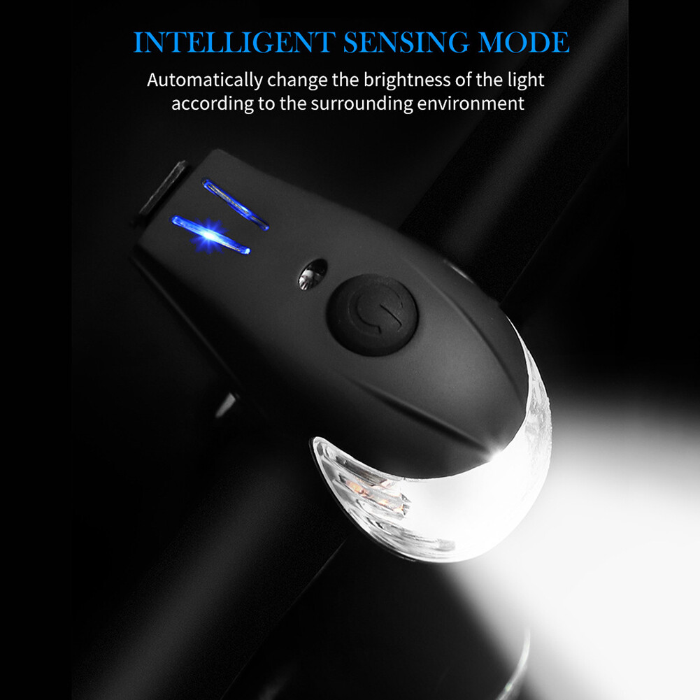 Smart Sensor Mountain Bike Lights Set USB Rechargeable Headlight ...