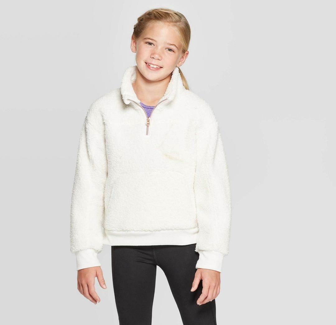 Girls' Sherpa Fleece 1/4 Zip Pullover - C9 Champion | eBay