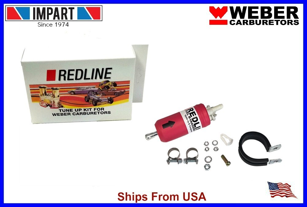 WEBER REDLINE CARBURETOR IN LINE LOW PRESSURE FUEL PUMP W/ MOUNTING ...