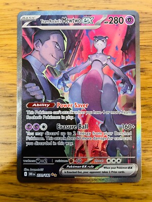 NEAR MINT! Team Rocket's Mewtwo ex (231/182) Destined Rivals SIR ...