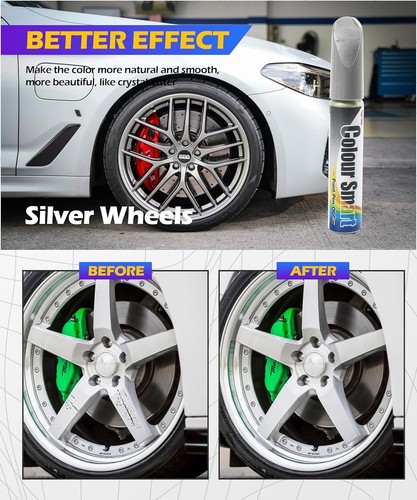 Wheel Repair Kit Silver Rim Touch Up Paint Car Wheel Paint Recover ...