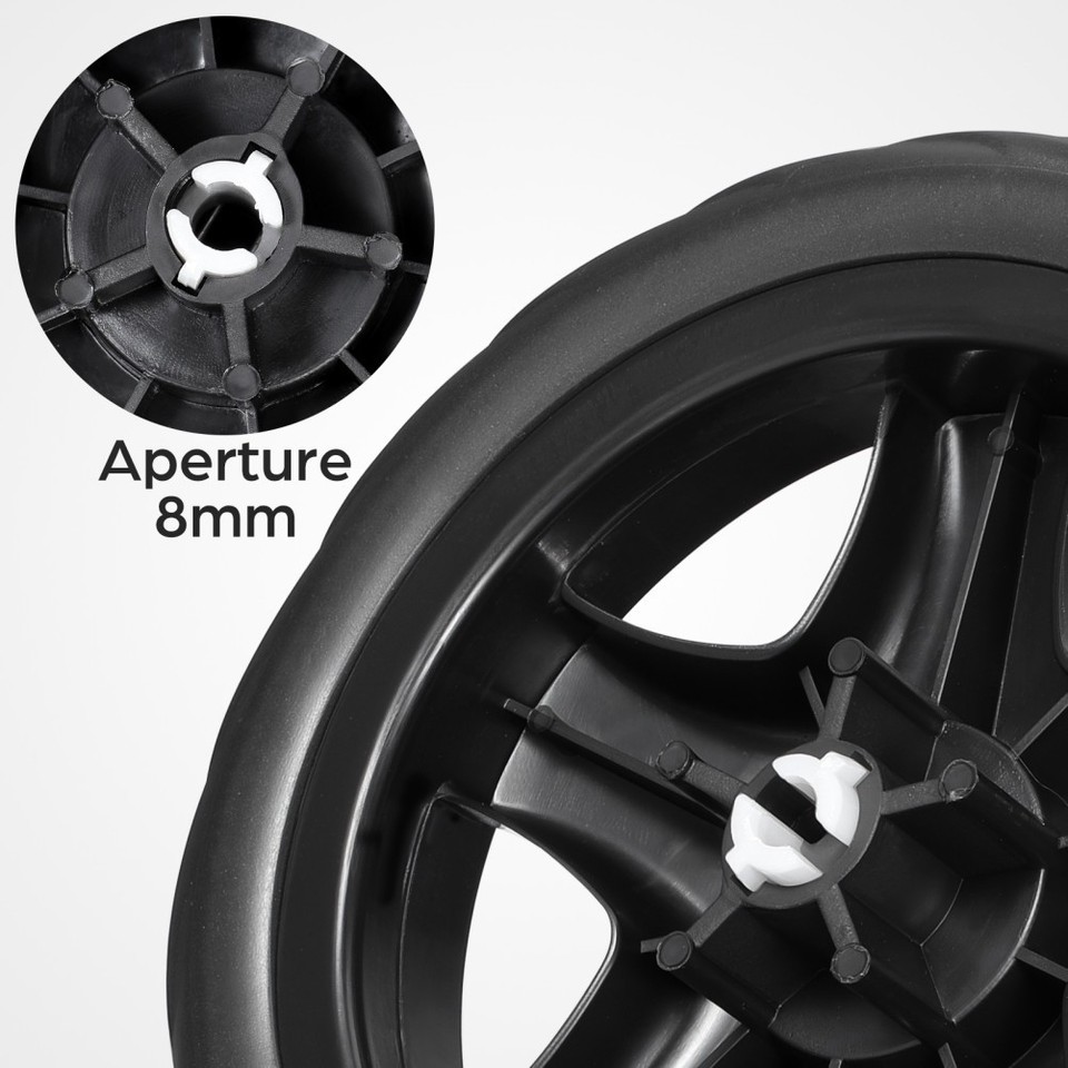 2pcs Plastic Trolley Wheels: Compact Shopping Cart Wheels For Laundry ...