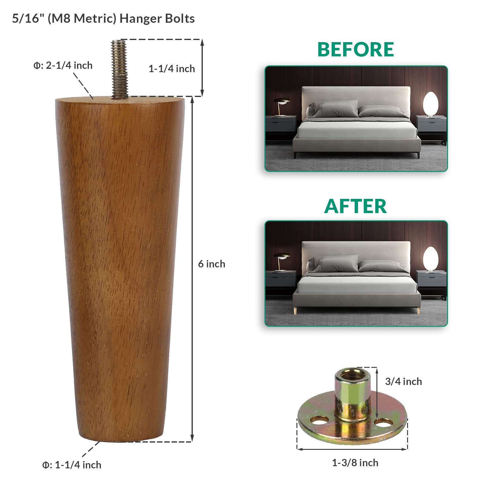 Wood Furniture Leg Sofa Legs Solid Couch Legs Sofa Replacement Chair ...