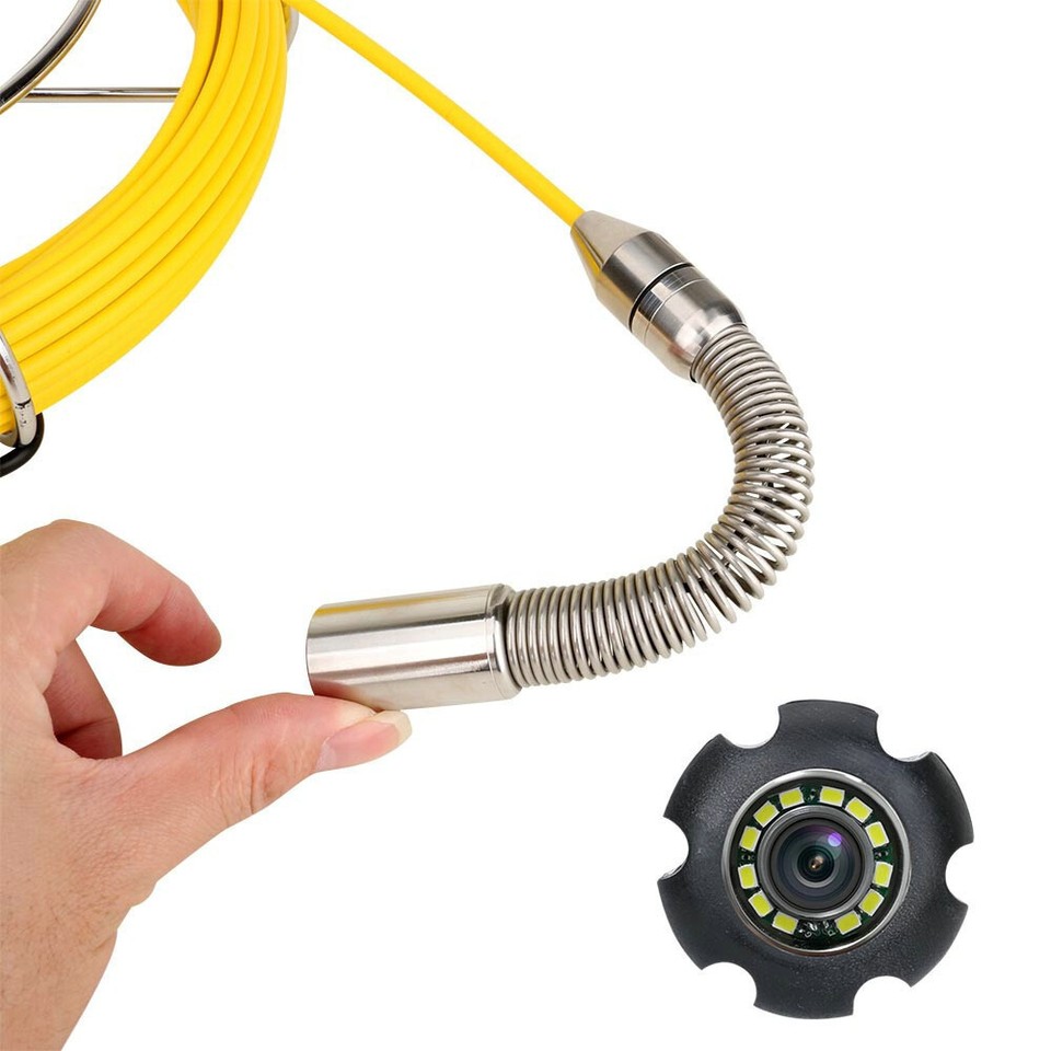 Sewer Camera 1080P HD 9" Pipe Drain Inspection Camera with Pipe Locator ...