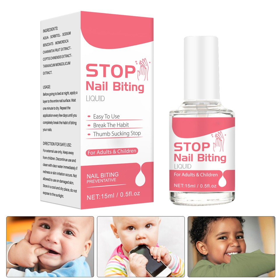 Nail Biting Prevention Polish 0.5fl oz Nail Bite Stopper Stop Nail ...