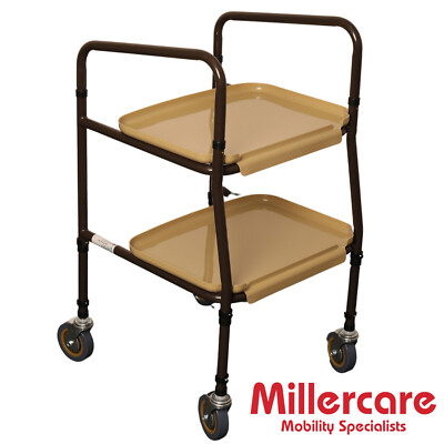 NEW Mobility walker rollator indoor handy trolley with trays adjustable ...