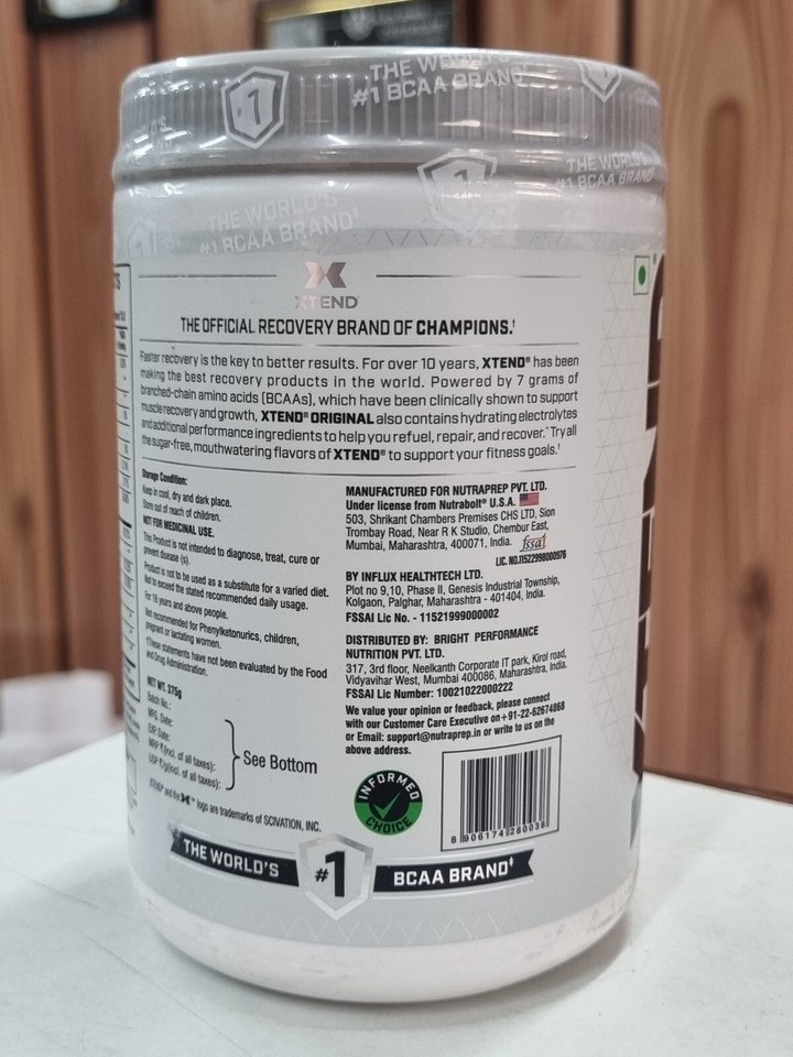 XTEND Original 7G BCAA Muscle Recovery 30 Servings 375gm | eBay
