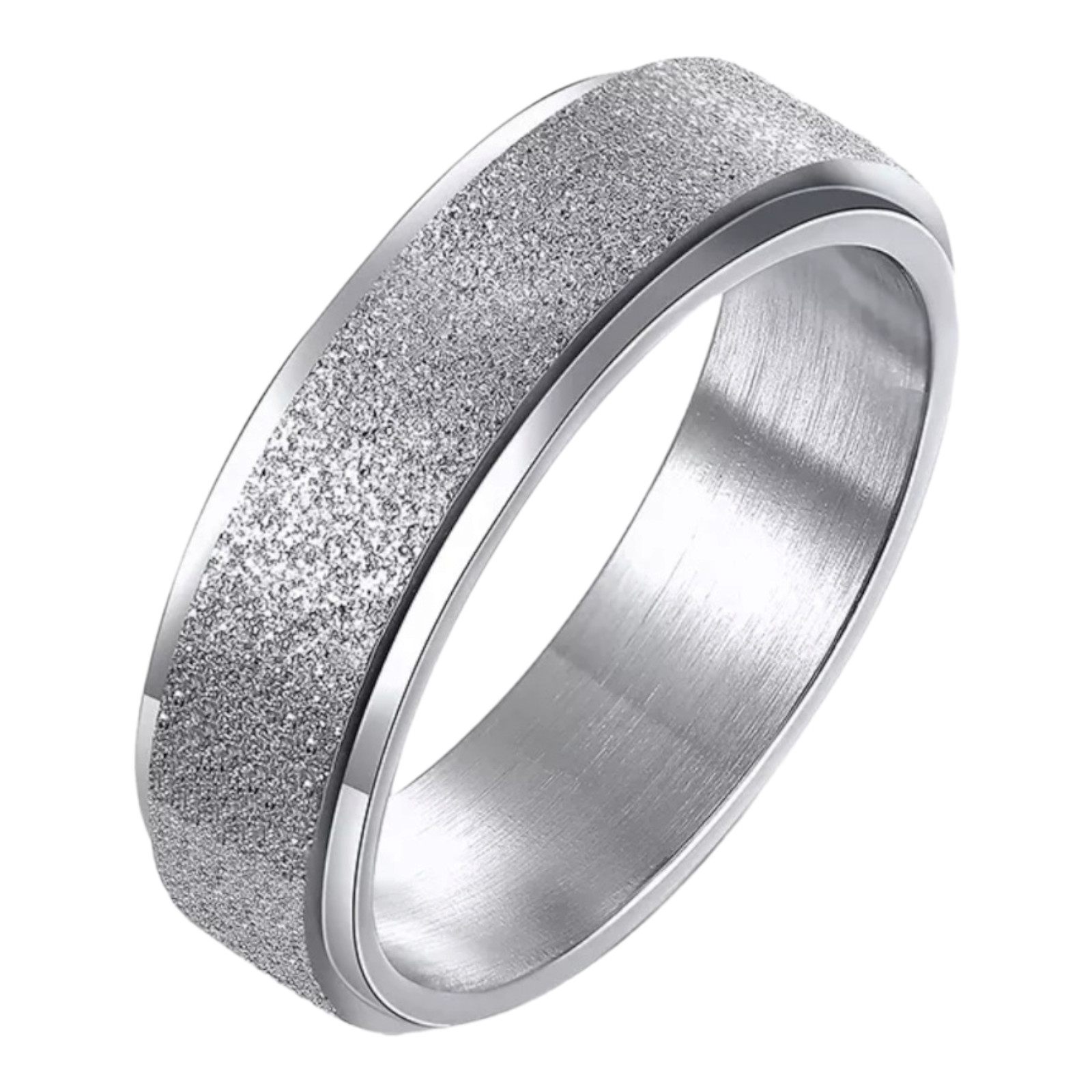 Stainless Steel Rotating Spinner Wedding Ring Unisex, Men Women Fashion ...