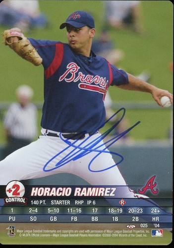 2004 MLB Showdown HORACIO RAMIREZ Signed Card autograph AUTO BRAVES ...