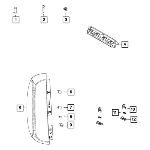 For Ram ProMaster City 2018 Mopar 68311691AA License Plate Light Socket ...