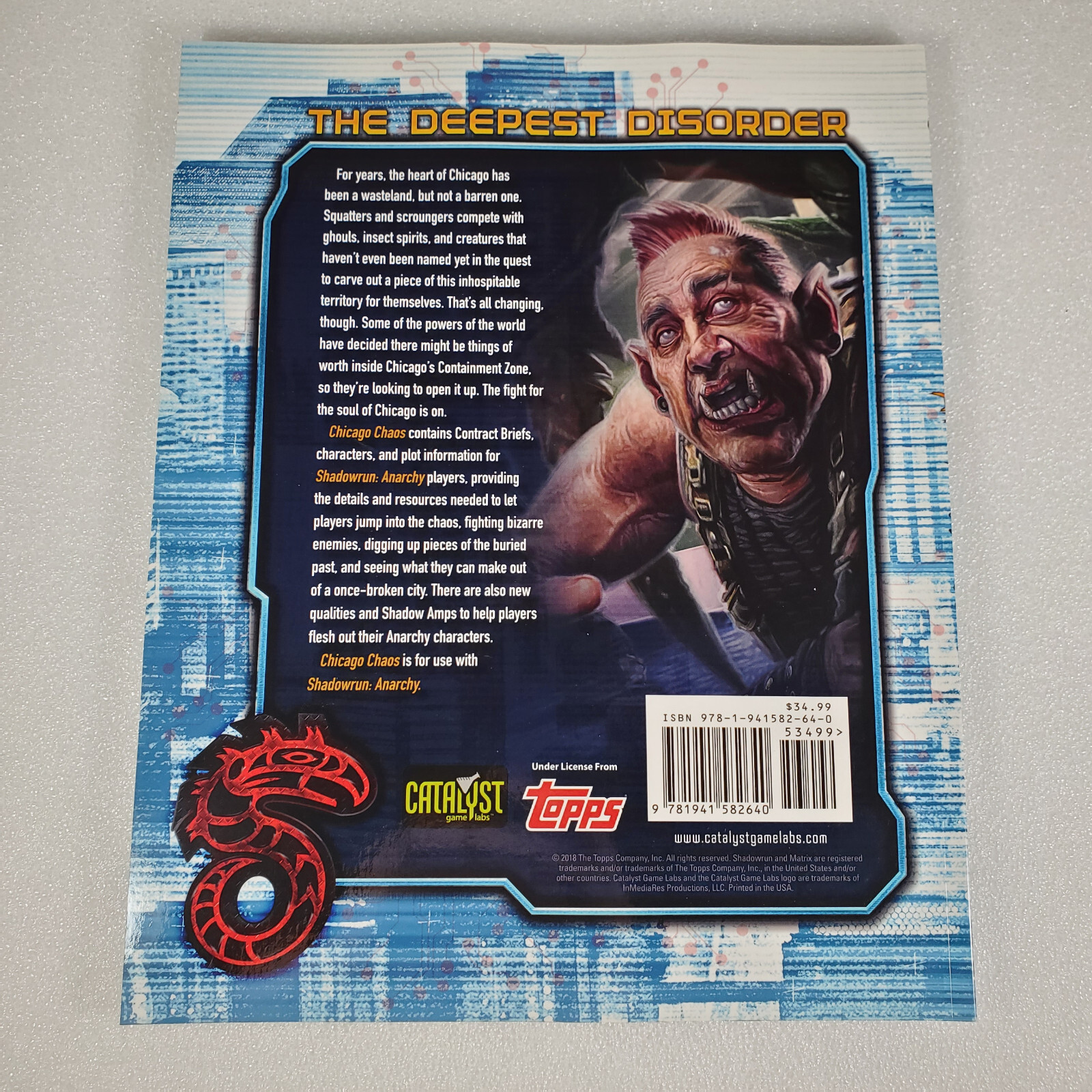 Shadowrun Anarchy RPG Chicago Chaos Plot Sourcebook Cat27486 for sale ...