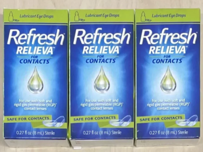 (Lot of 3) REFRESH Relieva for Contacts Lubricant Eye Drops 0.27Oz ...