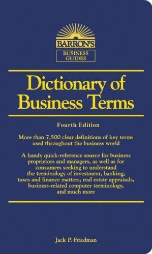 Dictionary of Business Terms by Jack P. Friedman (2007, Trade Paperback ...