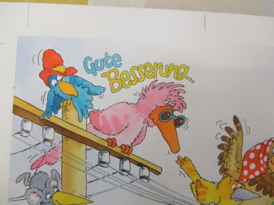 1991 Peter WROBEL eigenhändig signiert : Wro : Gute Besserung von den ...