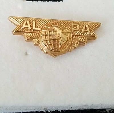 Late 1940's Lapel Pin for Airline Association (ALPA) Union Membership ...