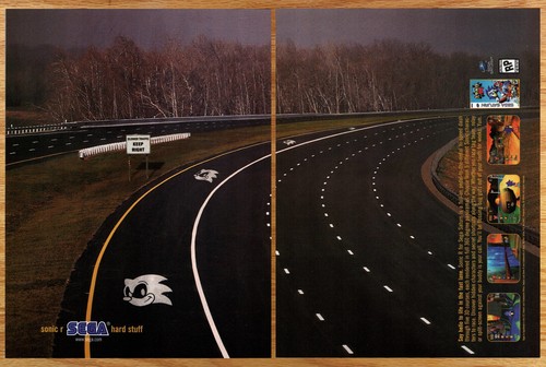 SEGA Sonic R Saturn Fast Lane - 2 Page Video Game Print Ad Poster Art ...