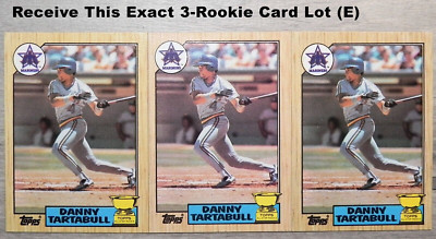 DANNY TARTABULL _ 3-Card Exact Lot (E) _ 1987 Topps All-Star ROOKIE ...