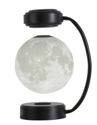 3D LED Moon Night Light Wireless Magnetic Levitating Rotating Floating ...