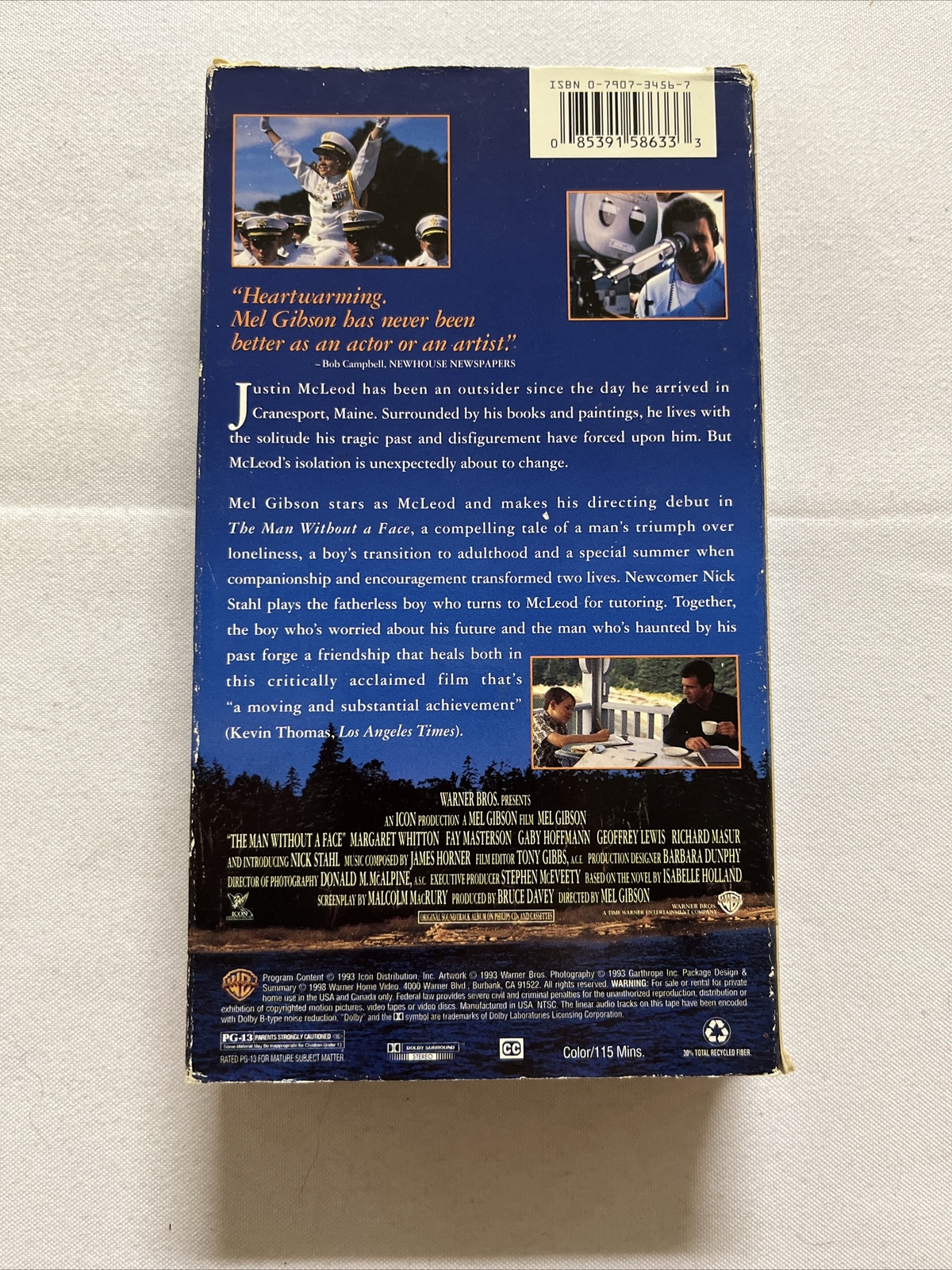 1993 THE MAN WITHOUT A FACE VHS Tape, COMPLETE/TESTED SEE PHOTOS (VHS19 ...