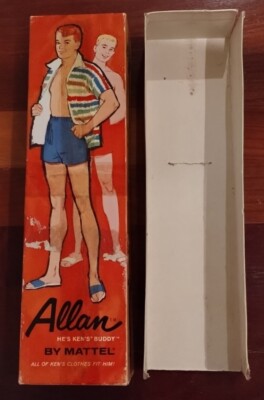 1964 Vintage ALLAN Ken's Buddy Barbie Doll, Mattel Original BOX ONLY ...