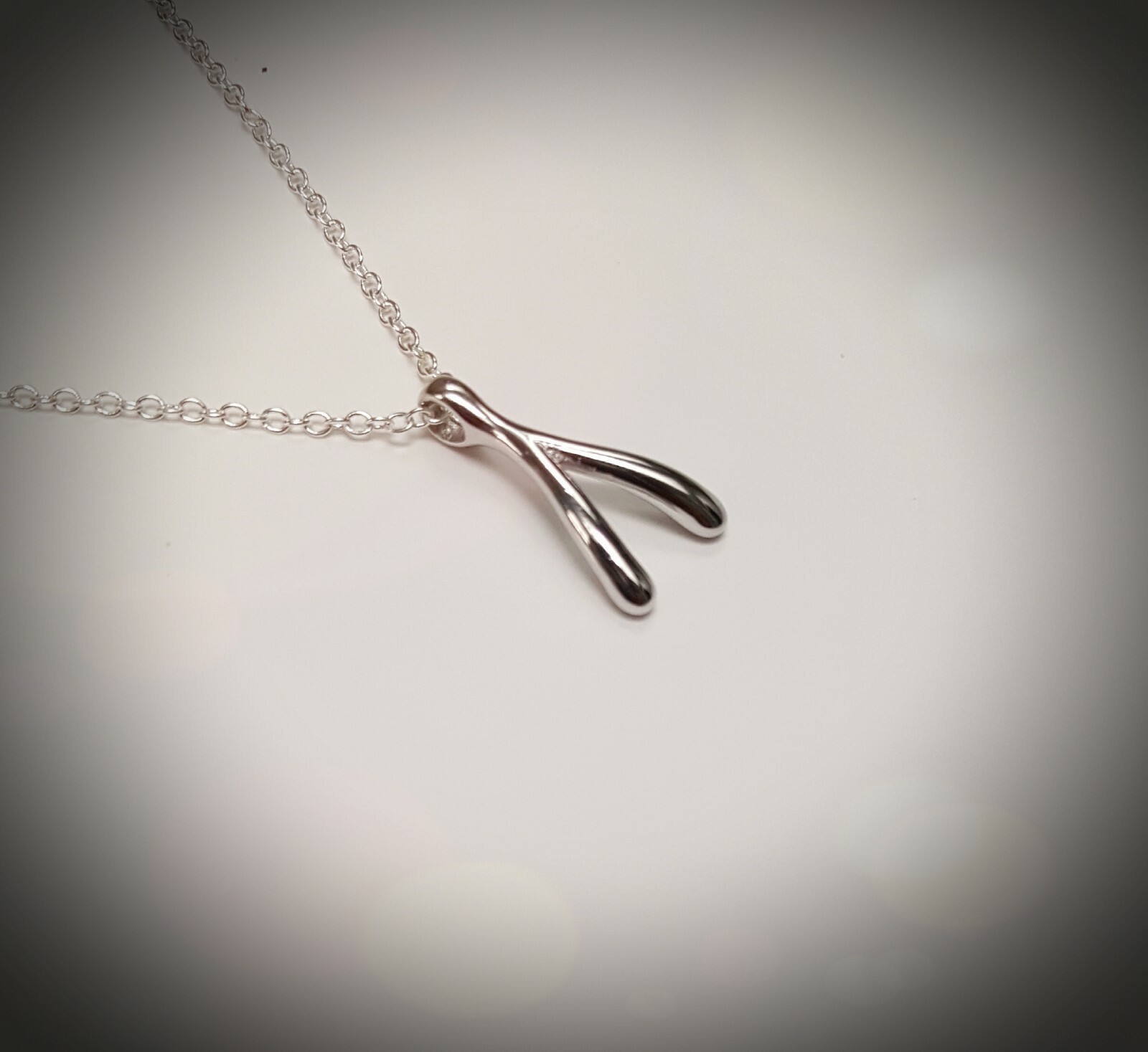 Simple Silver Plated Y Shaped Pendant Necklace | eBay