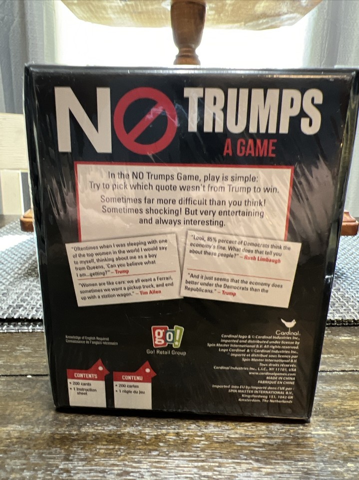 No Trumps Game Trivia Card Game NEW & SEALED Donald Trump Cardinial | eBay