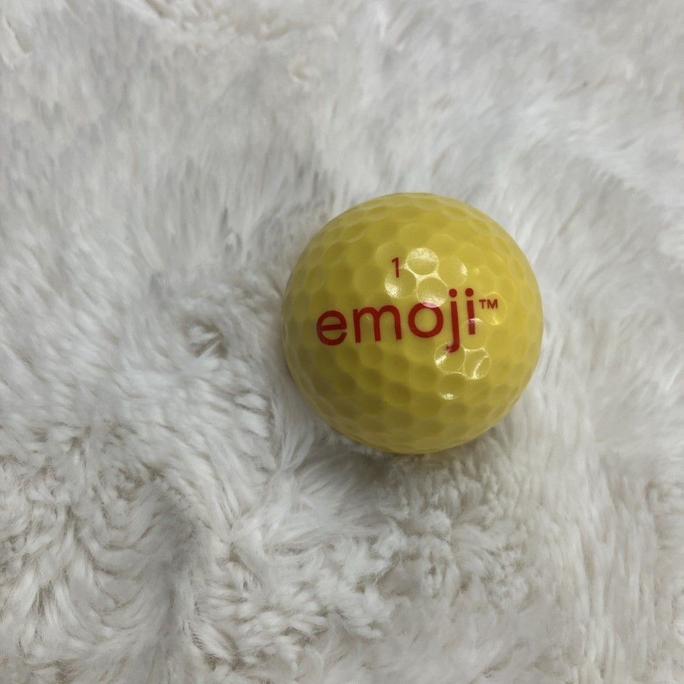 Yellow Happy Smile Emoji 1 Golf Ball Fun Party Gag Gift | eBay