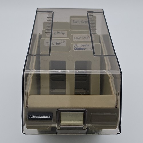 VTG MediaMate 3.5" Floppy Disk Flip Plastic Storage Box Case Holder ...
