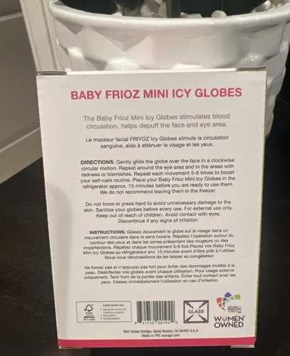 NIB “Baby Frioz Mini Icy Globes” Face Massager And De-Puffer By Sonage ...